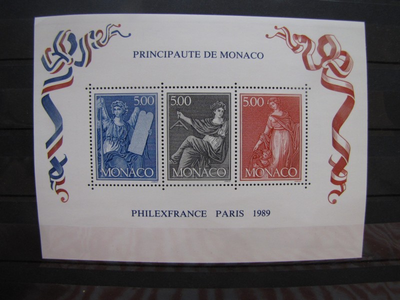1989 god. MONACO BLOK mi 1921-23** Block 45**
