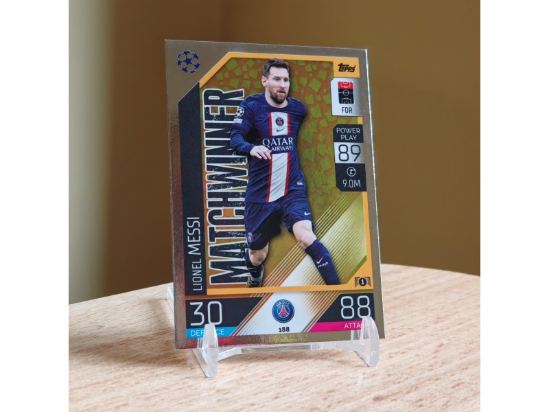 Lionel MESSI Matxhwinner - Champions league 22-23 Topps