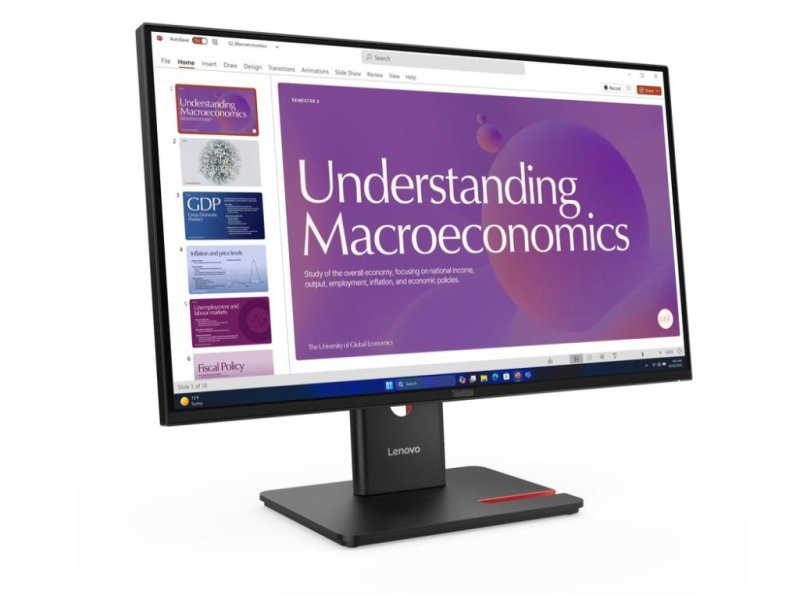 Monitor LENOVO ThinkVision T24D-40 23.8"/IPS/1920x1080/120Hz/4ms/USB-C PD 100W,USB-C PD 15W, 3xUSB-A