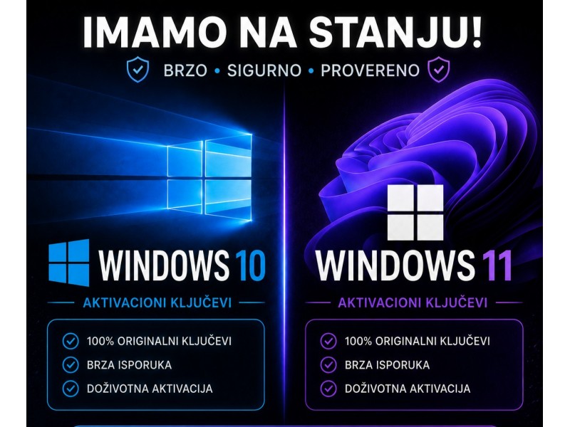 Windows 10 i 11 aktivacioni ključevi