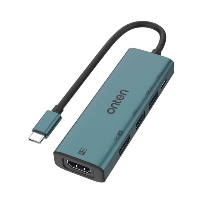 USB Hub Onten UC126 USB-C Dual HDMI Blue