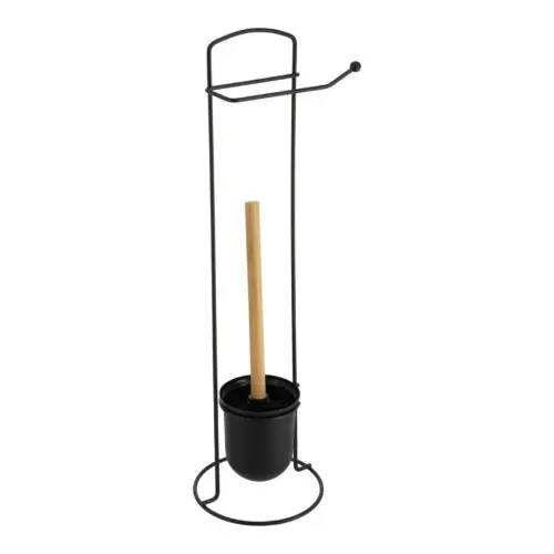 Tendance Držač toalet papira i wc četke 16x58,5cm metal crna
