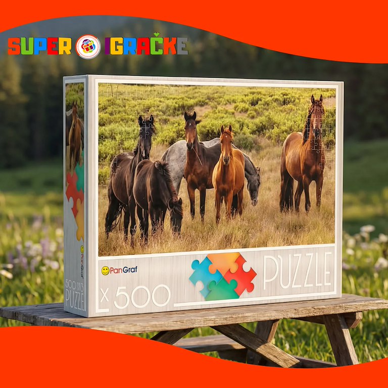 PUZLE 500KOM - DIVLJI KONJI