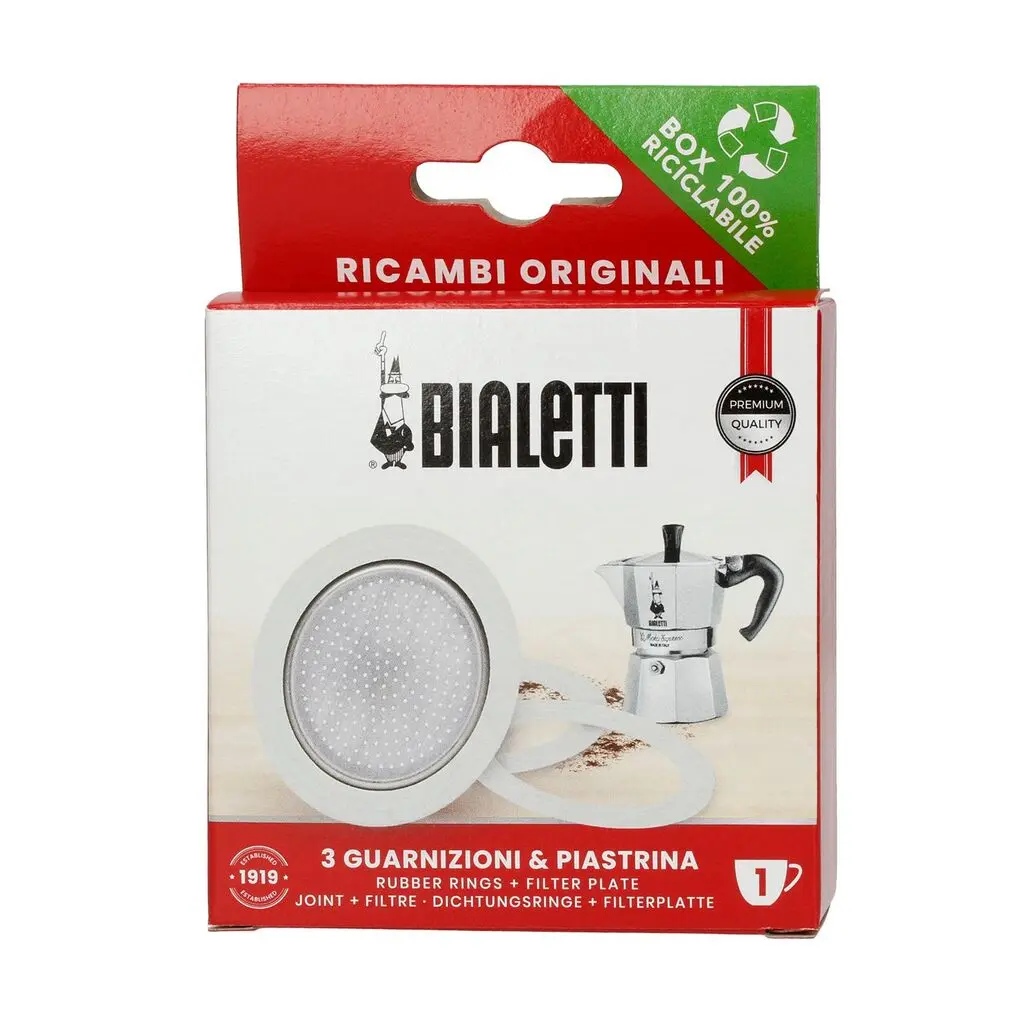 Bialetii Set zamenskih gumica za moka pot aparat, 1 cup