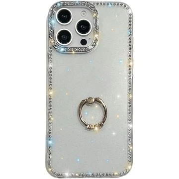 IPHONE 16 PRO CRYSTALGLOW HYBRID CASE WITH RING HOLDER - TRANSPARENT