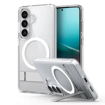 SAMSUNG GALAXY S26+ SPIGEN ULTRA HYBRID S MAG MAGSAFE CASE WITH KICKSTAND - WHITE / CLEAR