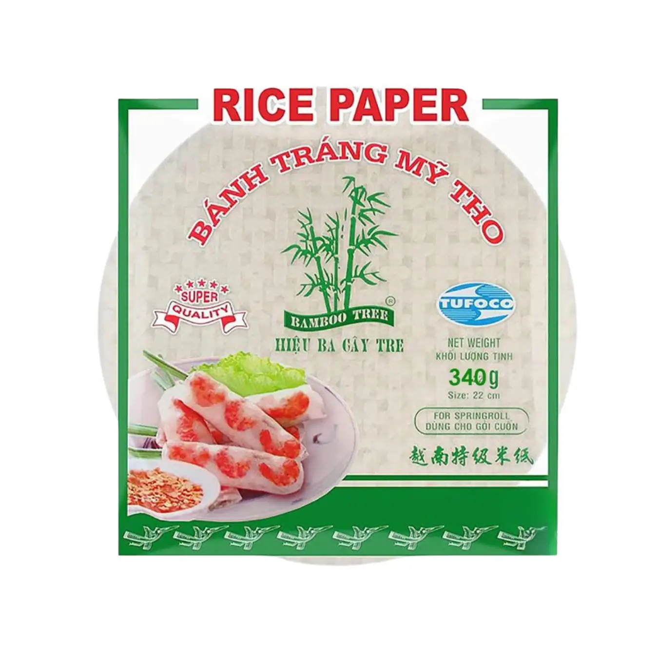 Pirinčani papir okrugli 340g
