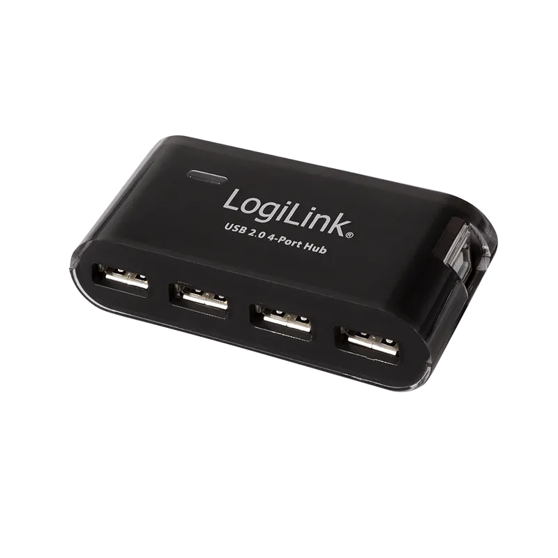 LogiLink USB 2.0 HUB, 4-Port, crni sa napajanjem