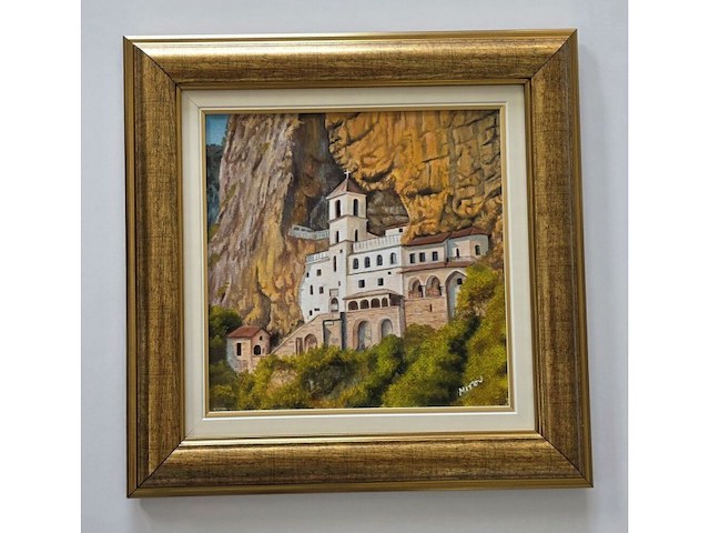 Ulje na platnu - Manastir Ostrog, prelepa slika!