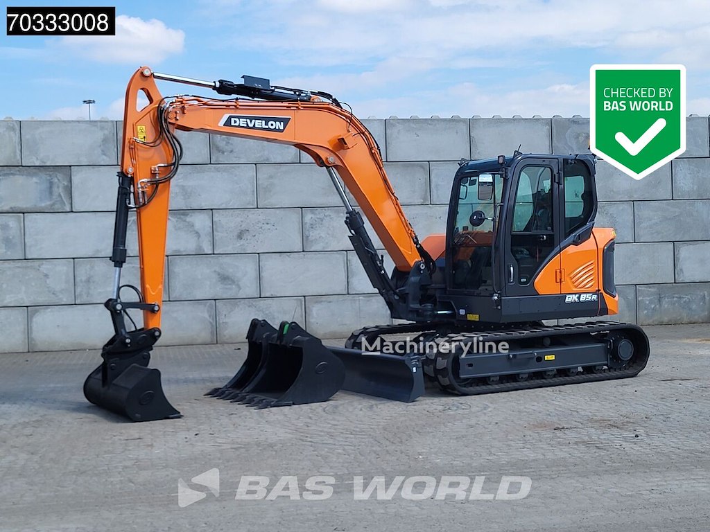 Novi Develon DX85 R-7 A/C - PIN ON / 3 BUCKETS mini bager