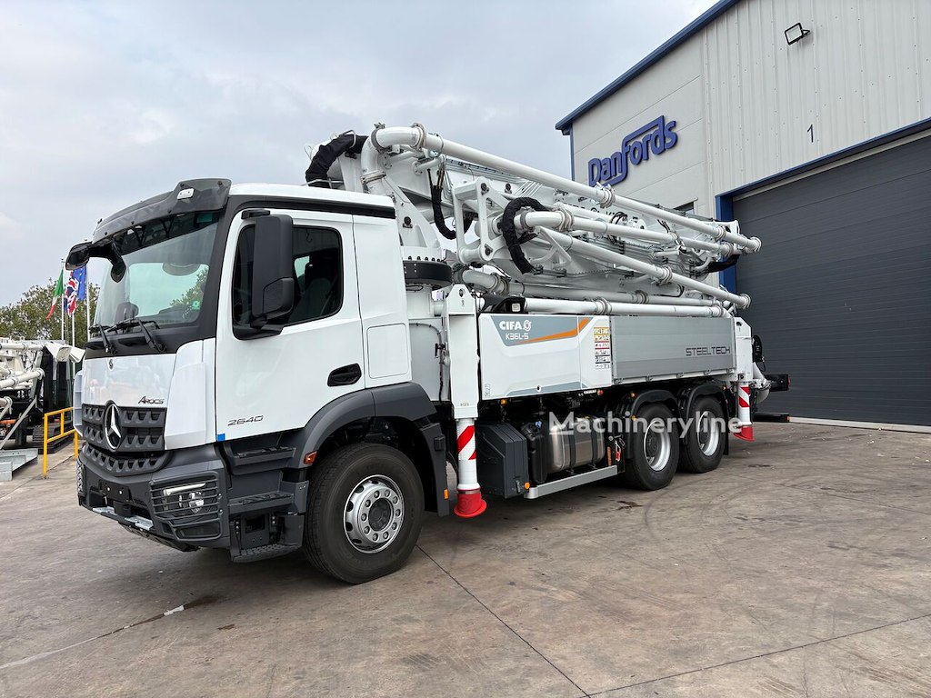 Nova Cifa K36L-5 HP1608 EC na šasiji Mercedes-Benz Arocs 2640 pumpa za beton