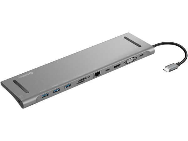 Docking station Sandberg 10in1 USB-C – HDMI/VGA/LAN/3xUSB 3.0/USB C 136-31