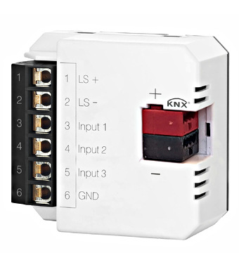KNX-TP audio interfejs sa MP3, zvučnikom, tonovima i scenama
Audio interfejs za KNX-TP, 6 pojedinačnih MP3 datoteka se može preneti preko ETS-a, 12 unapred definisanih tonova/melodija, 3 binarna ...