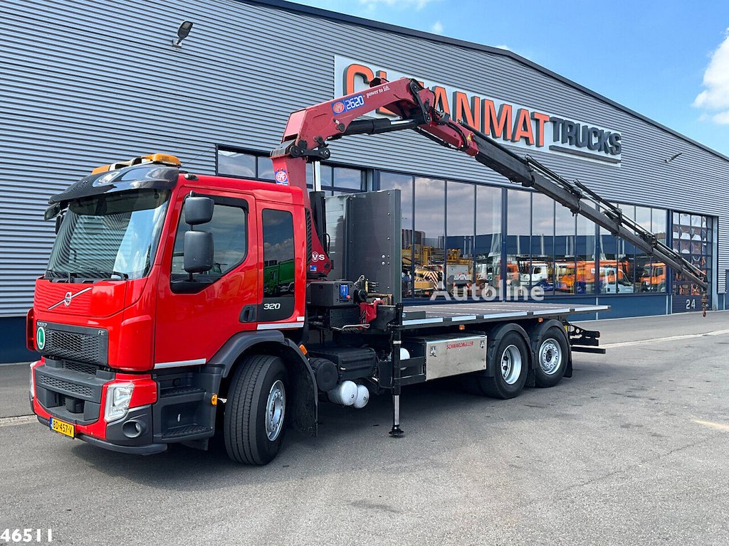 Volvo FE 320 Euro 6 HMF 26 Tonmeter laadkraan kamion platforma