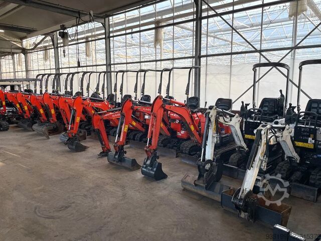 Mini bager
Kubota U10-3 en Bobcat minigraafmachines