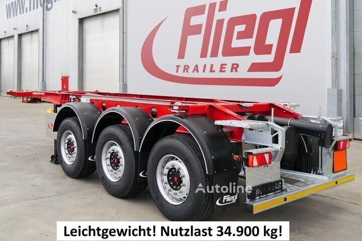 Nova Fliegl SDS 380 mit 725 mm Überhang poluprikolica za prevoz kontejnera