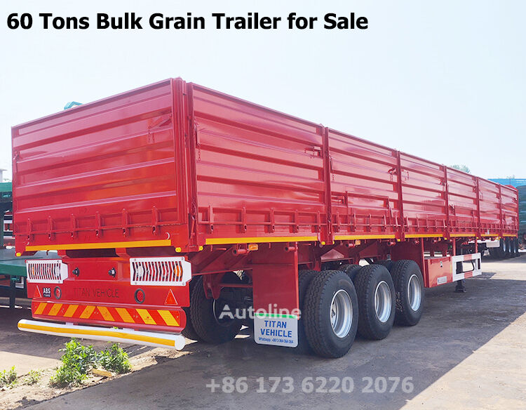 Nova Titan 3 Axle 60T Bulk Grain Trailer for Sale in Zimbabwe poluprikolica za prevoz zrna