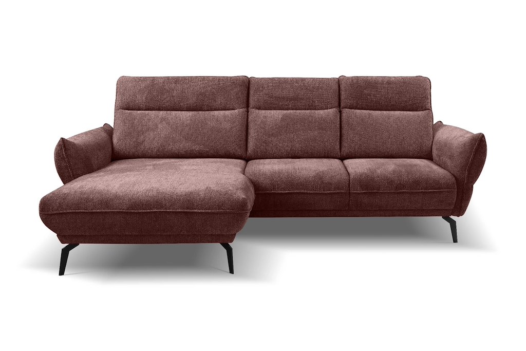 Vini ugaona garnitura sa pomičnim naslonima 265x127x88/105 cm bordo leva