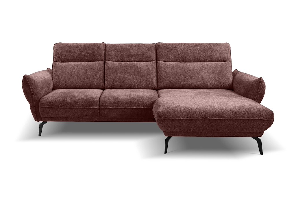 Vini ugaona garnitura sa pomičnim naslonima 265x127x88/105 cm bordo desna