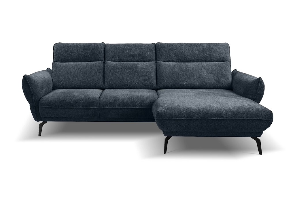 Vini ugaona garnitura sa pomičnim naslonima 265x127x88/105 cm tamno siva desna