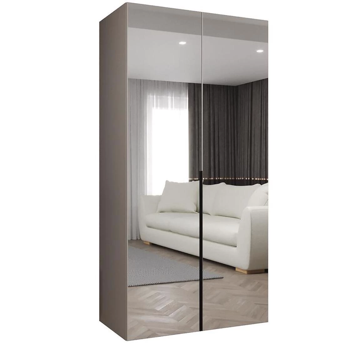 Alicante III garderober 100x50x202 cm kašmir/crna