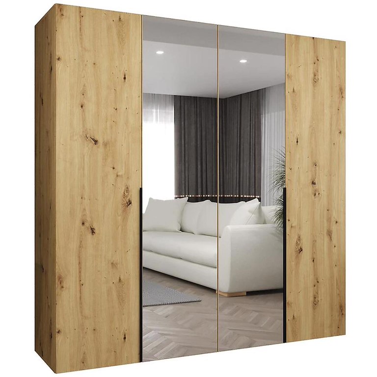 Alicante II garderober 200x50x202 cm artisan/crna