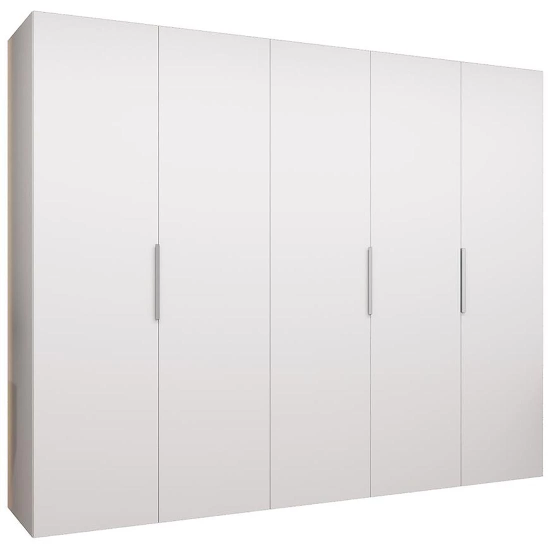 Marbella I garderober 250x50x202 cm bela/srebrna
