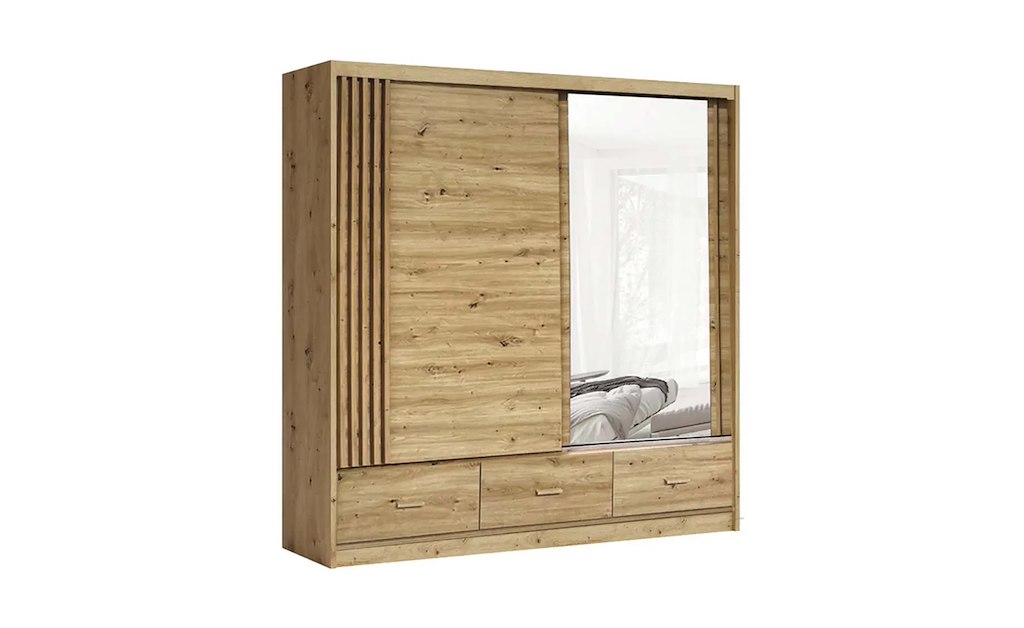 Canada ormar 2 vrata/ogledalo 200x59x215 cm artisan hrast