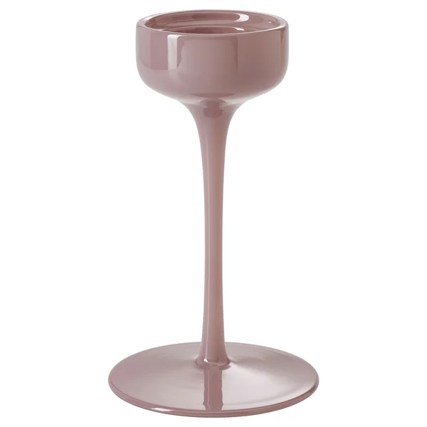 Držač za sveću, roze, 21 cm