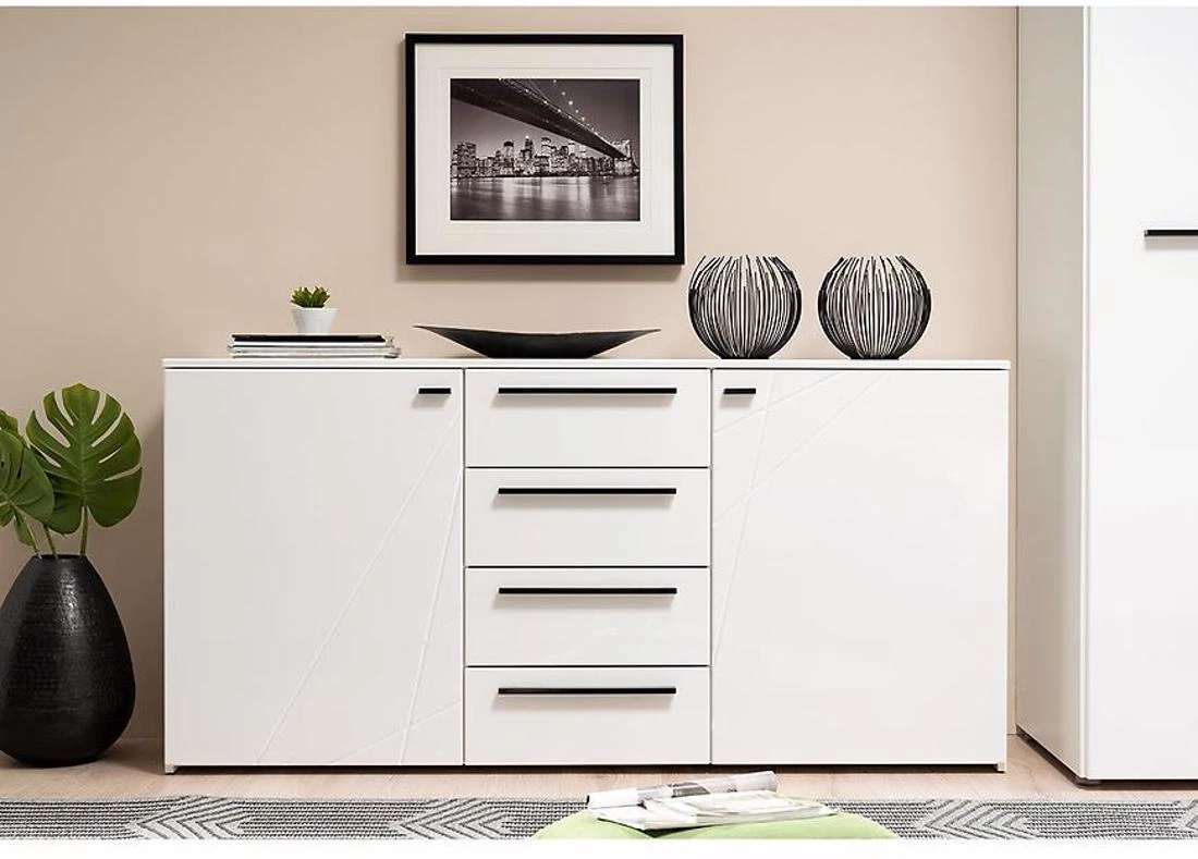 Ksanti 2d4s komoda 163x40x80,5 cm bela
