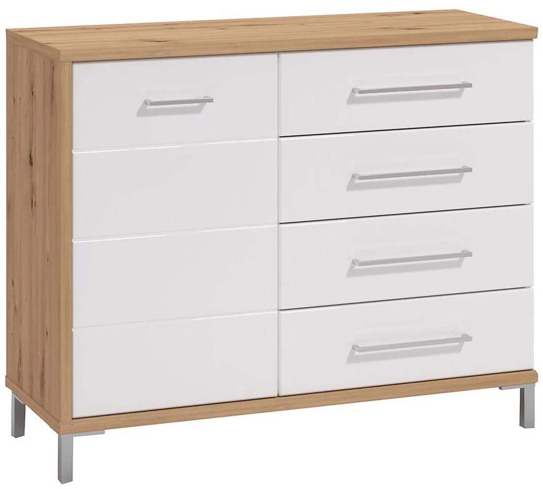 Mondego komoda 108x40x87 cm artisan/beli sjaj
