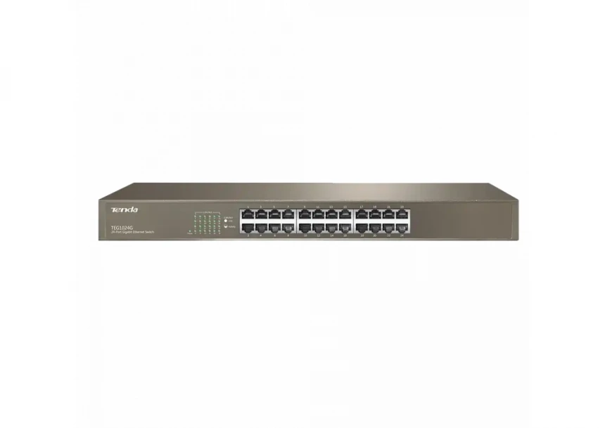 Svič 10/100/1000 24-port Tenda TEG1024G Rackmount Metal Case