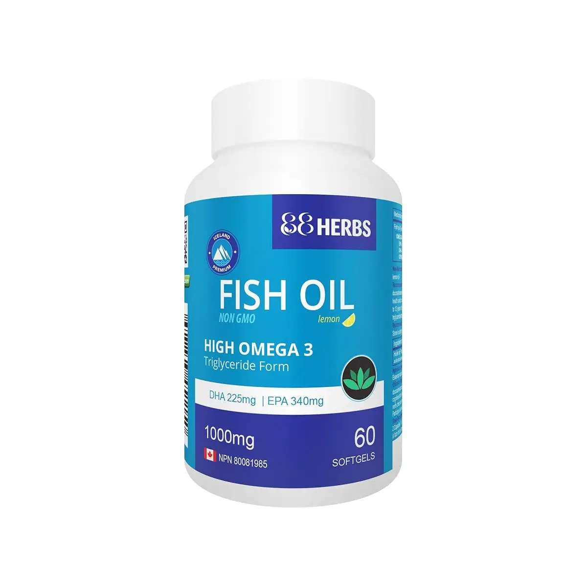 RIBLJE ULJE OMEGA-3 1000 MG – 88HERBS: ČISTO ISLANDSKO RIBLJE ULJE