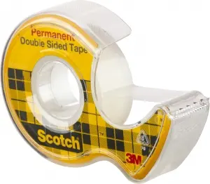 Lepljiva traka obostrana Scotch 665 sa stalkom 12 mm × 6,3 m, 3M