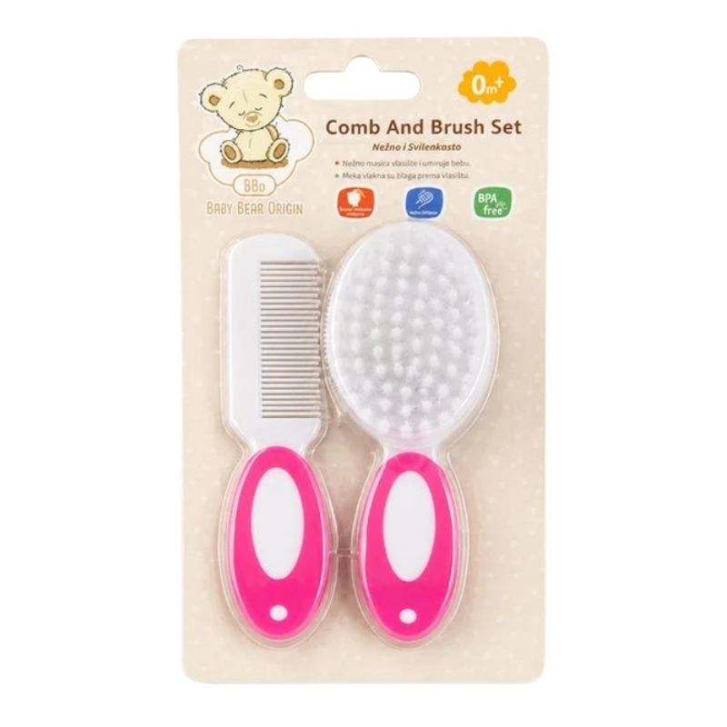 BBO češalj i četka Pink, 0m+