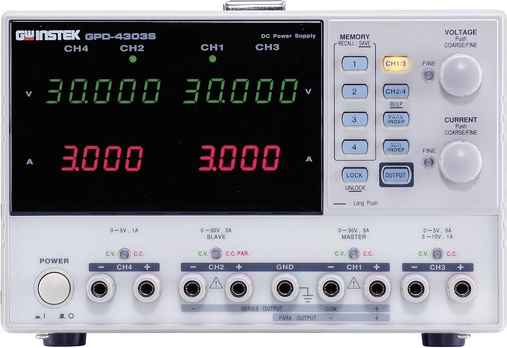 GW Instek GPD-4303S laboratorijsko napajanje sa podesivim naponom 115 V/AC, 230 V/AC → 30 V/DC 3 A 195 W (515685)