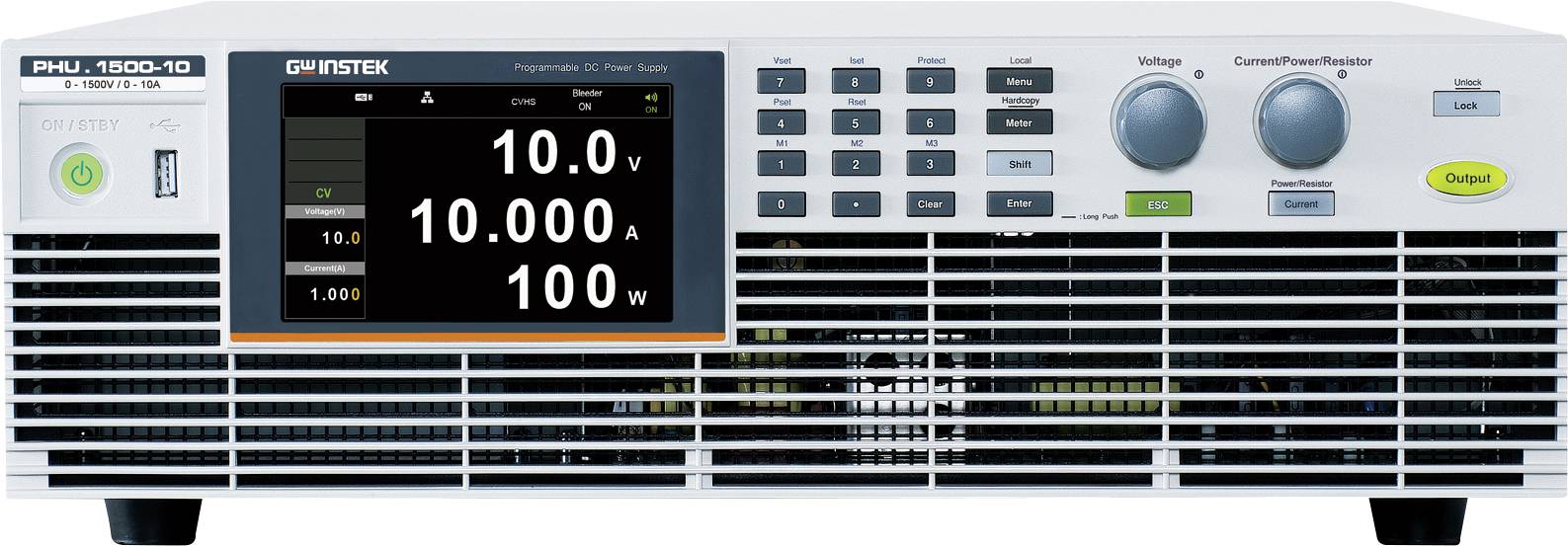 GW Instek PHU 1500-10 19-inčno laboratorijsko napajanje sa podesivim naponom 1500 V 10 A 5 kW