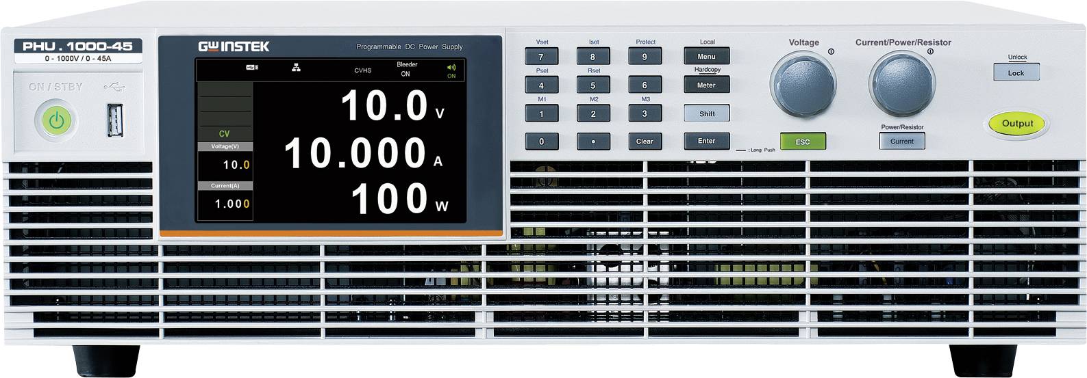 GW Instek PHU 1000-45 19-inčno laboratorijsko napajanje sa podesivim naponom 1000 V 45 A 10 kW