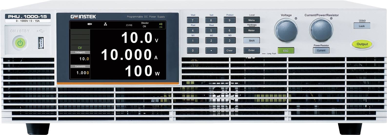GW Instek PHU 1000-15 19-inčno laboratorijsko napajanje sa podesivim naponom 1000 V 15 A 5 kW