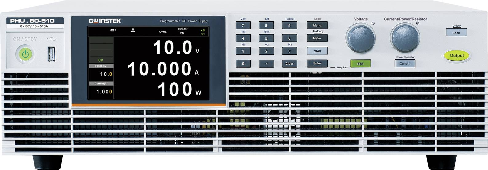 GW Instek PHU 80-510 19-inčno laboratorijsko napajanje sa podesivim naponom 80 V 510 A 15 kW