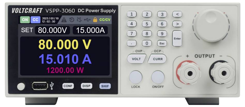 VOLTCRAFT VSPP-3060 19-inčno laboratorijsko napajanje sa podesivim naponom 600 V/DC 10 A 3000 W