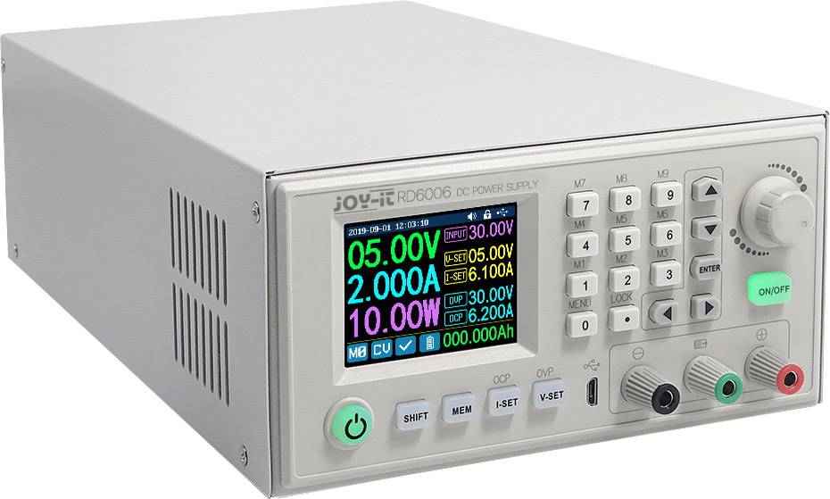 Joy-it JT-RD6006-Comfort laboratorijsko napajanje sa podesivim naponom 240 V/AC → 60 V 6 A 400 W