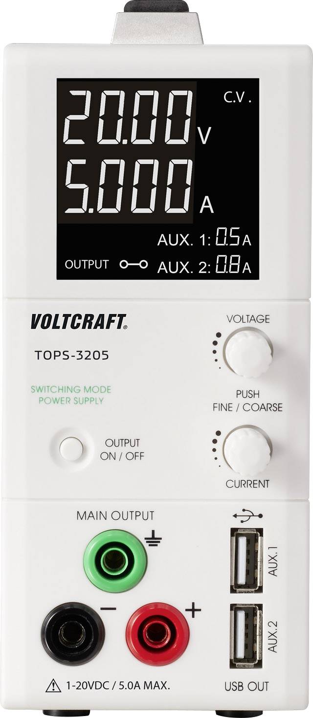 VOLTCRAFT TOPS-3205 laboratorijsko napajanje sa podesivim naponom 115 V/AC, 230 V/AC → 20 V/DC 5 A 100 W