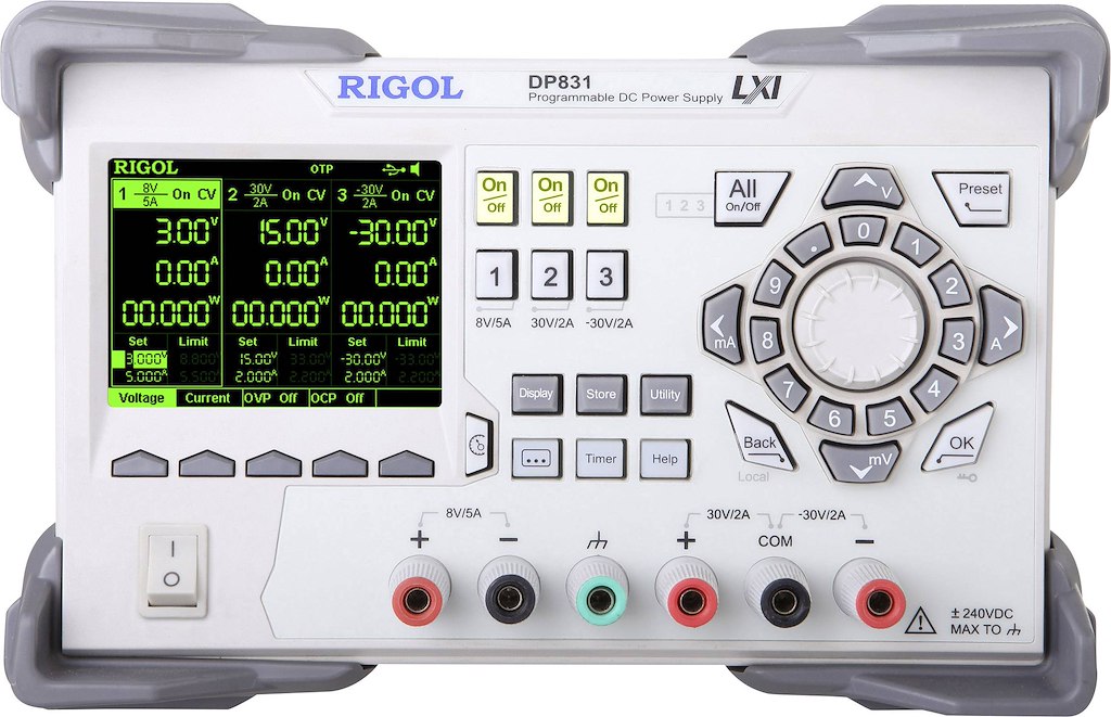 Rigol DP831 laboratorijsko napajanje sa podesivim naponom 115 V/AC, 230 V/AC → 8 V/DC 5 A 195 W