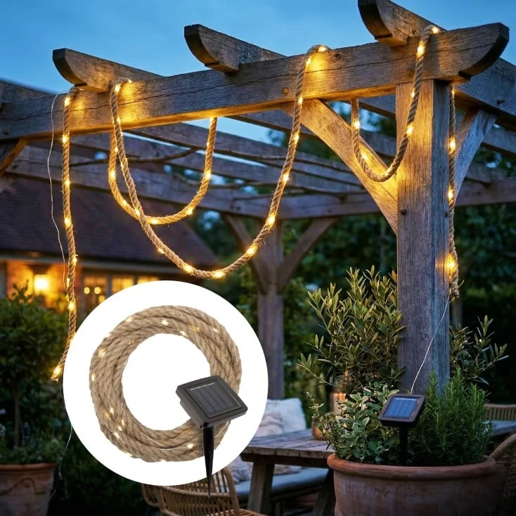 Solarni LED niz konopac 5m 52 LED