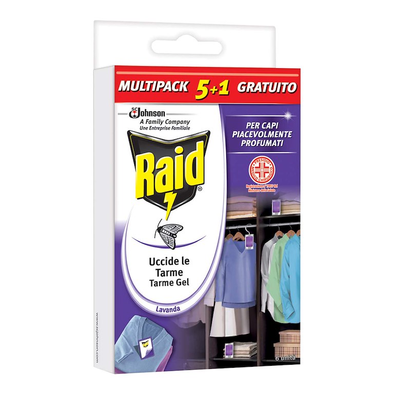 Raid gel protiv moljaca sa mirisom lavande 5+1gratis 6x3g