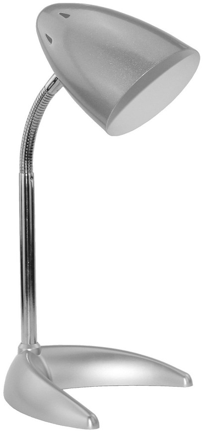 Stona lampa C postolje srebrna E27