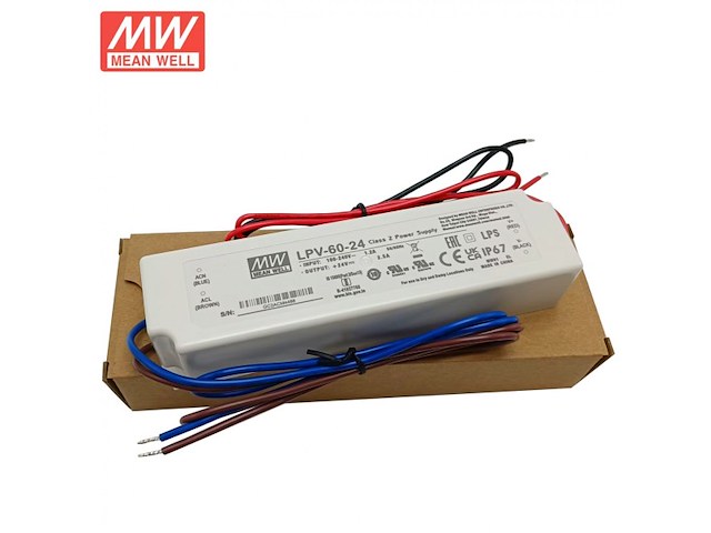 MEAN WELL LPV-60-24 LED Napajanje/Drajver 60W 24V IP67