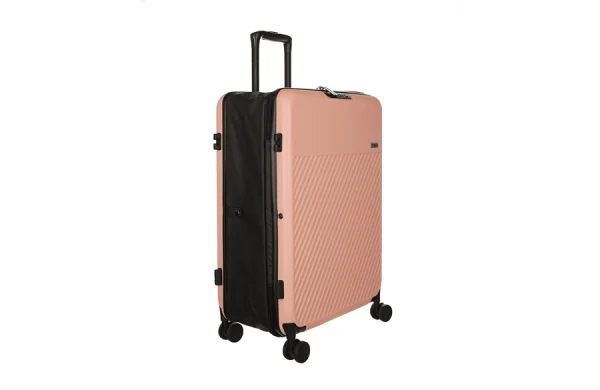 Čvrsti kofer sa točkićima Enova Slim ABS 46x66x24/11,5cm 67L puder roze