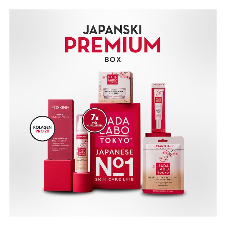 Japanski Premium Box – 7× više hijalurona
Box sadrži:
Kompletna hidratantna i anti-age nega u jednom boxu
Možda će Vam se
                svideti
Alkmene krema za lice 50 ml
Nip+Fab krema za ...